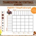 Thanksgiving Football 25 Squares Game, Thanksgiving Football Pool ...