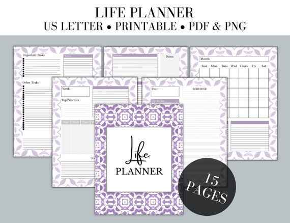 Life Planner Bundle Printable Goal Planner Personal Planner - Etsy
