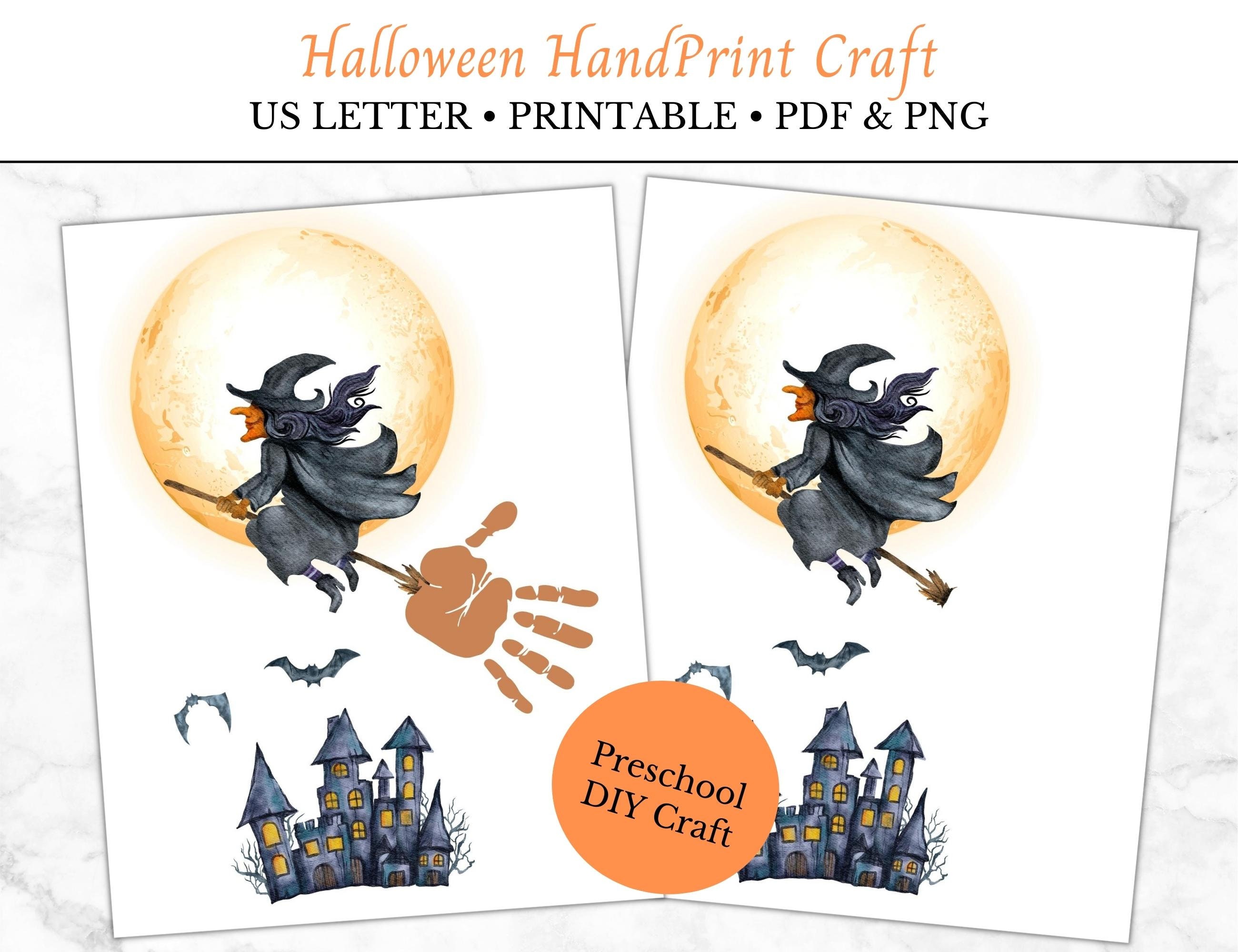Halloween Handprint DIY Art Halloween Craft for Toddlers - Etsy