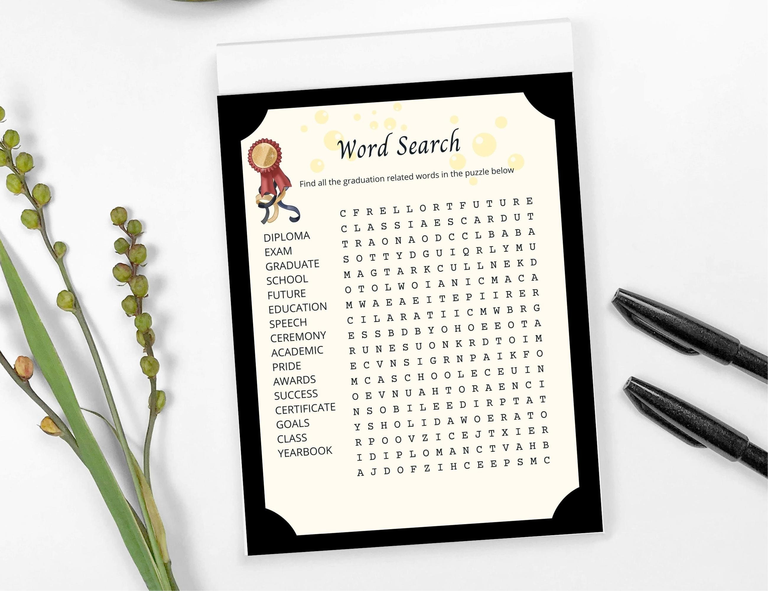 Graduation Games Printable Bundle, 2022 Grad Printable Includes 10 ...