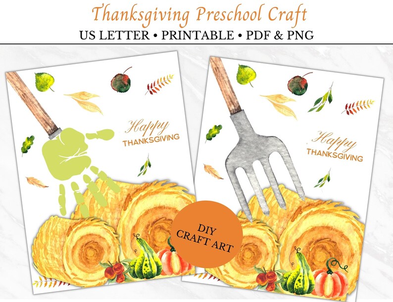 Thanksgiving Handprint & Footprint Craft Bundle 10 Designs - Etsy