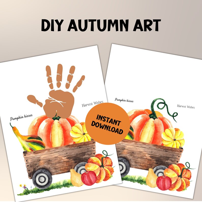 Thanksgiving Handprint & Footprint Craft Bundle, 10 Designs, DIY Fall ...