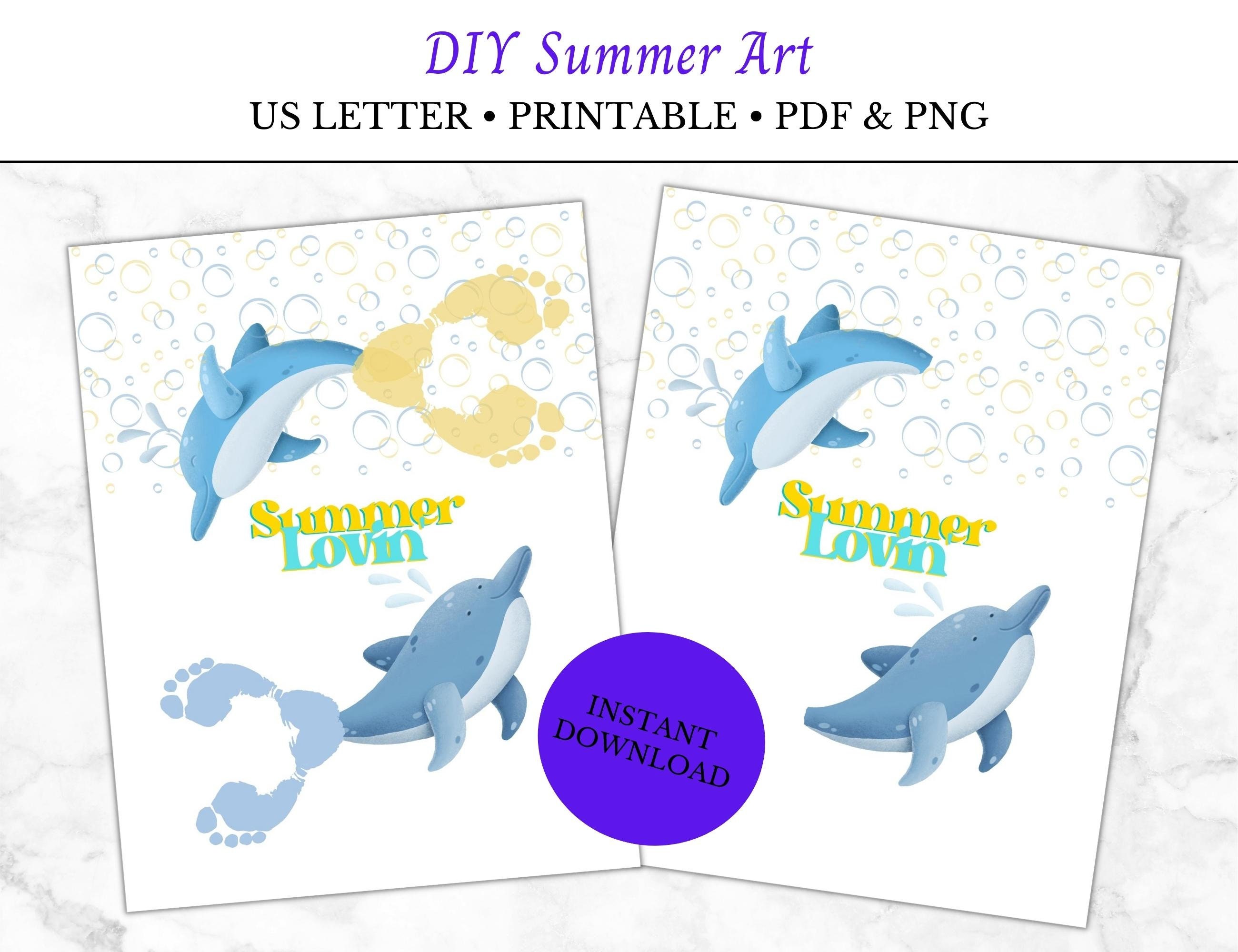 Summer Art Handprint Craft Bundle, Handprint Kit for Toddlers Pre-k ...