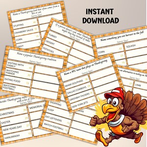 Thanksgiving Friendly Feud Game Printable, Thanksgiving Trivia ...