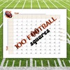 Thanksgiving Football 100 Squares Printable Game, Football Pool for ...