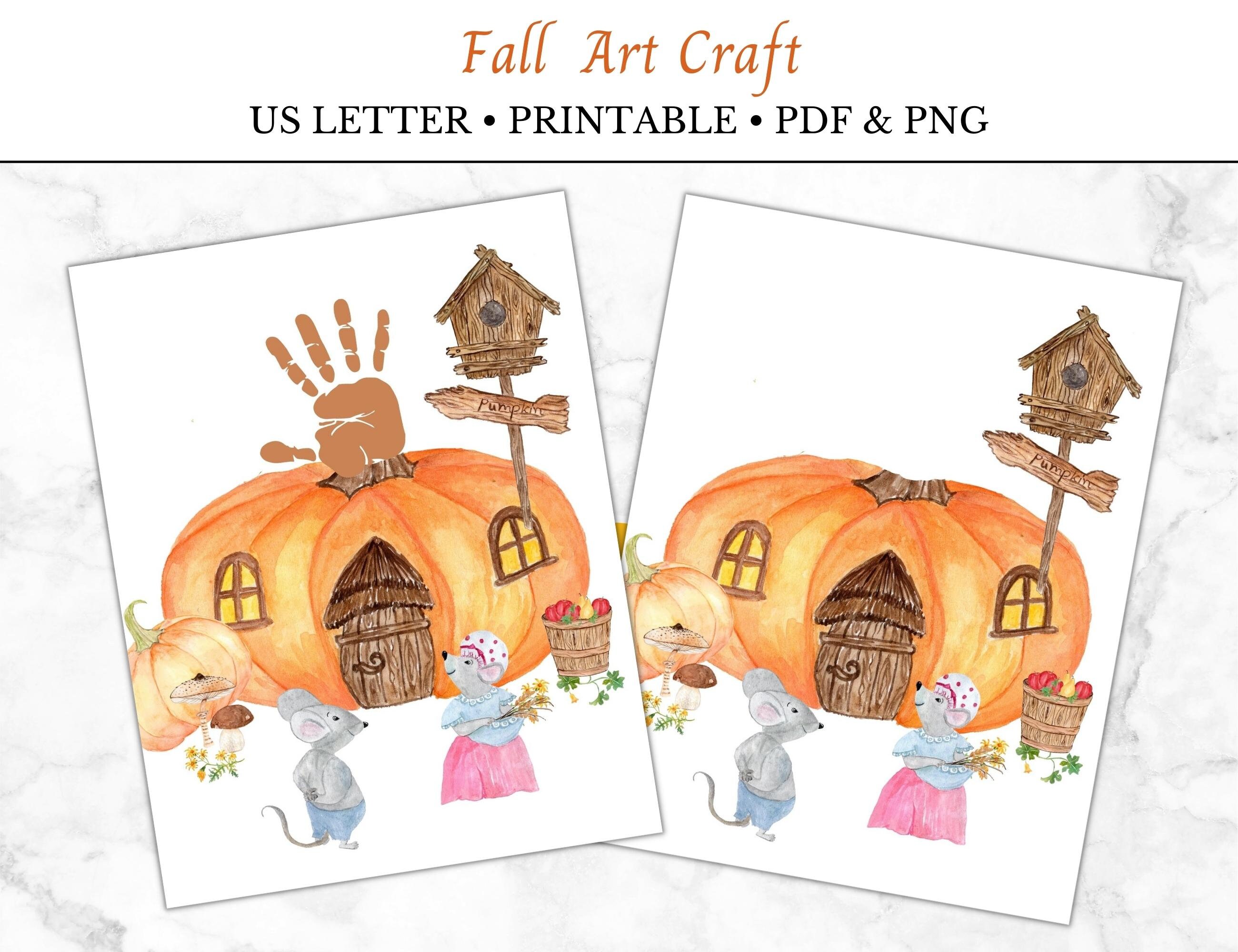 Fall Handprint Craft Bundle, Halloween & Thanksgiving Handprint Kit for ...
