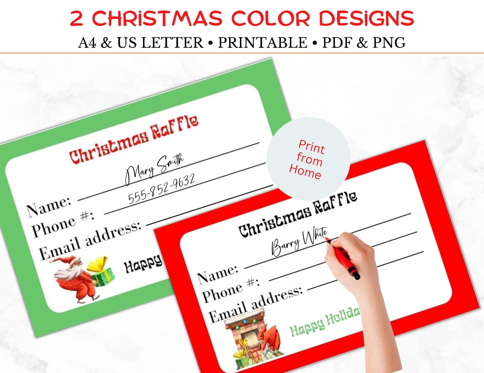 Holiday Party Printable Raffle Tickets: A Festive Way to - Etsy