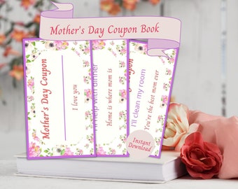 Printable Mother's Day Coupon Book: Gift for Mom (digital Download) - Etsy