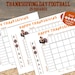 Thanksgiving Football 25 Squares Game, Thanksgiving Football Pool ...