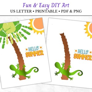 Summer Art Handprint Craft Bundle, Handprint Kit for Toddlers Pre-k ...