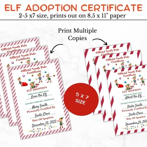 Elf Adoption Certificate, Elf Printable Adoption Certificate, Adopt an ...