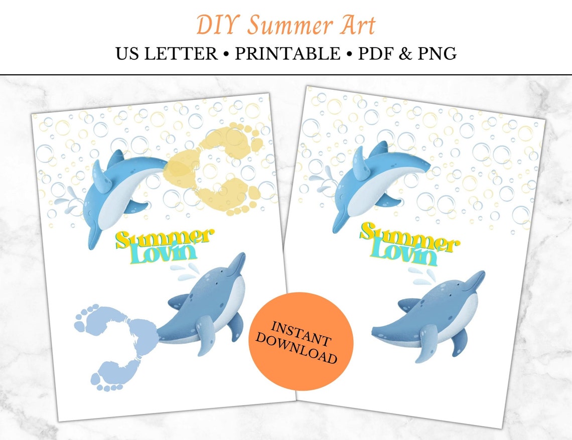 Summer Handprint Art DIY Bundle Summer Theme Hand & Foot - Etsy