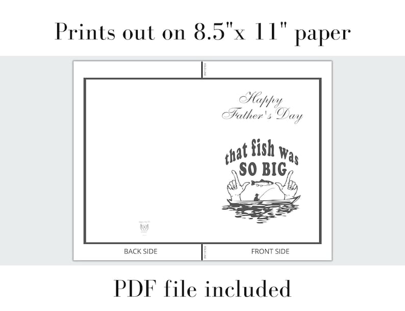 Father's Day Card Printable, Happy Father's Day, Instant Download Card ...
