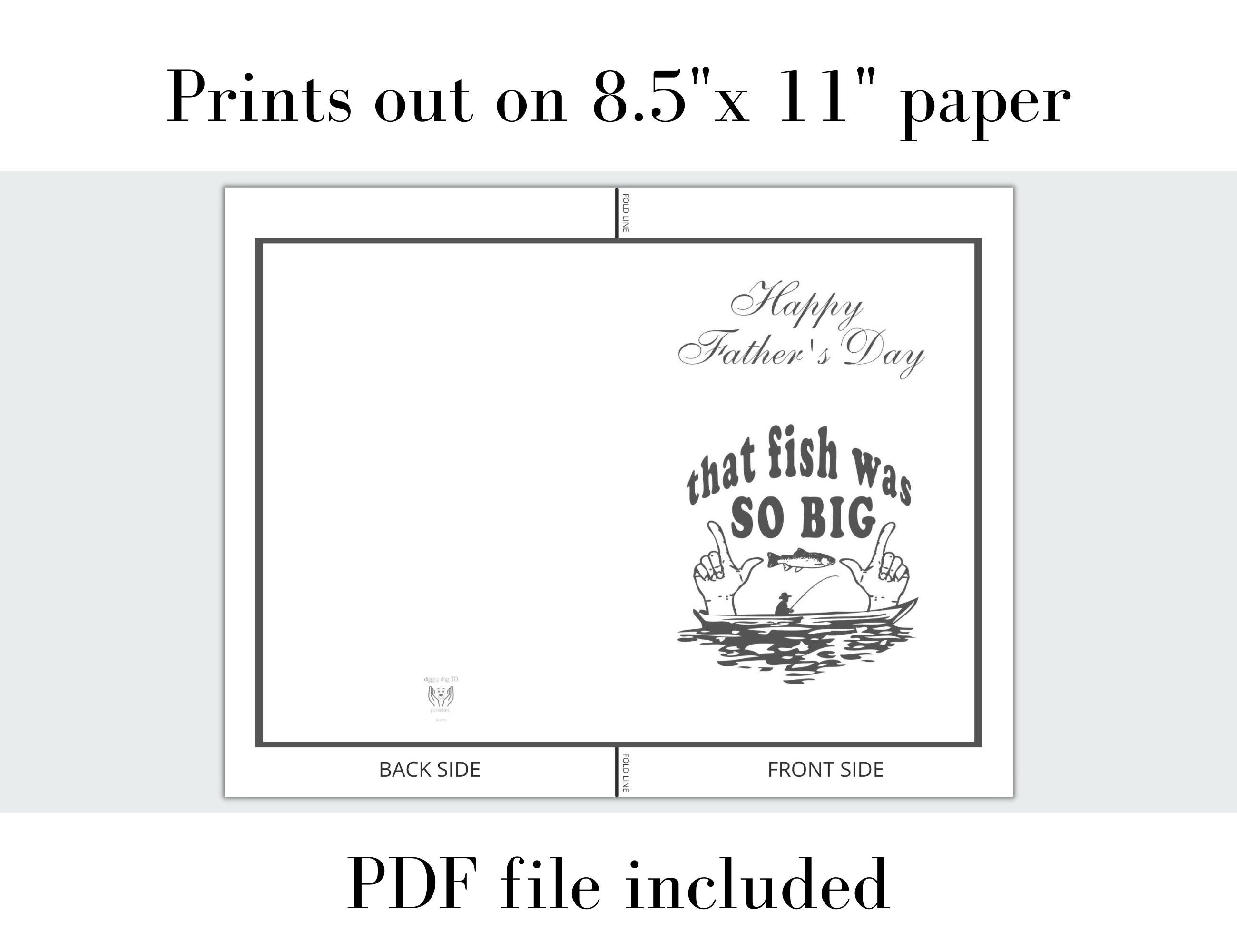 Father's Day Card Printable, Happy Father's Day, Instant Download Card ...