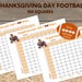 Thanksgiving Football 100 Squares Printable Game, Football Pool for ...