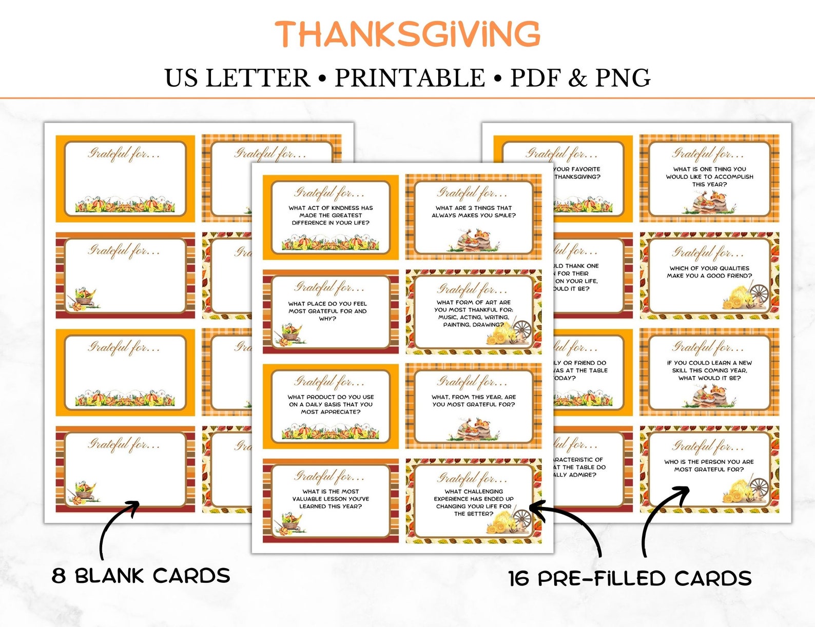 Printable Thanksgiving Game, How to Say Thank You Gratitude Cards ...