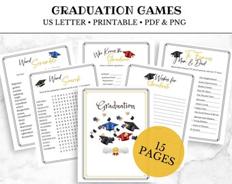 Graduation Games Printable Bundle 2022 Grad Printable | Etsy