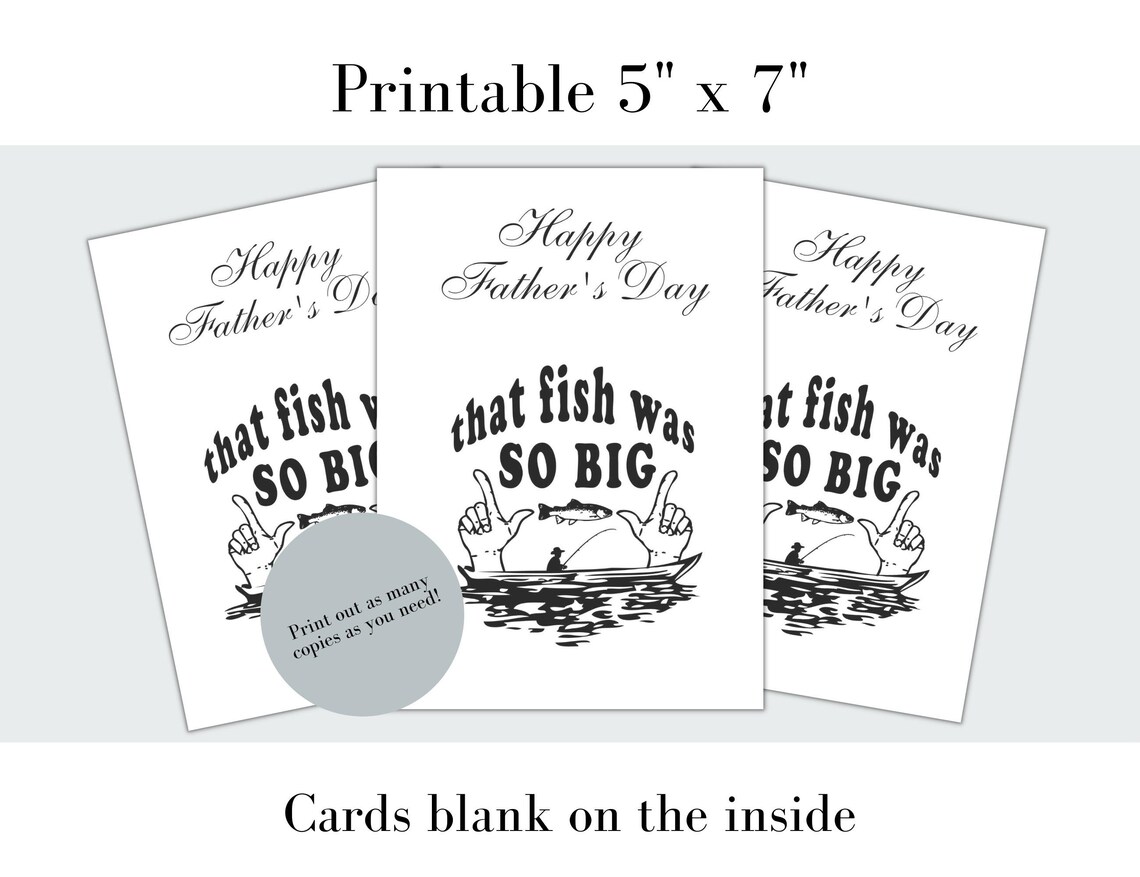 Father's Day Card Printable, Happy Father's Day, Instant Download Card ...