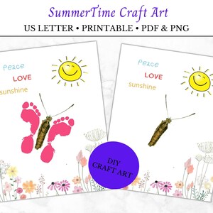 Summer Art Handprint Craft Bundle, Handprint Kit for Toddlers Pre-k ...