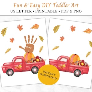 Thanksgiving Handprint DIY Art, 5 Designs Fall Handprint Craft for ...