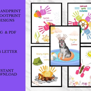 Summer Art Handprint Craft Bundle, Handprint Kit for Toddlers Pre-k ...