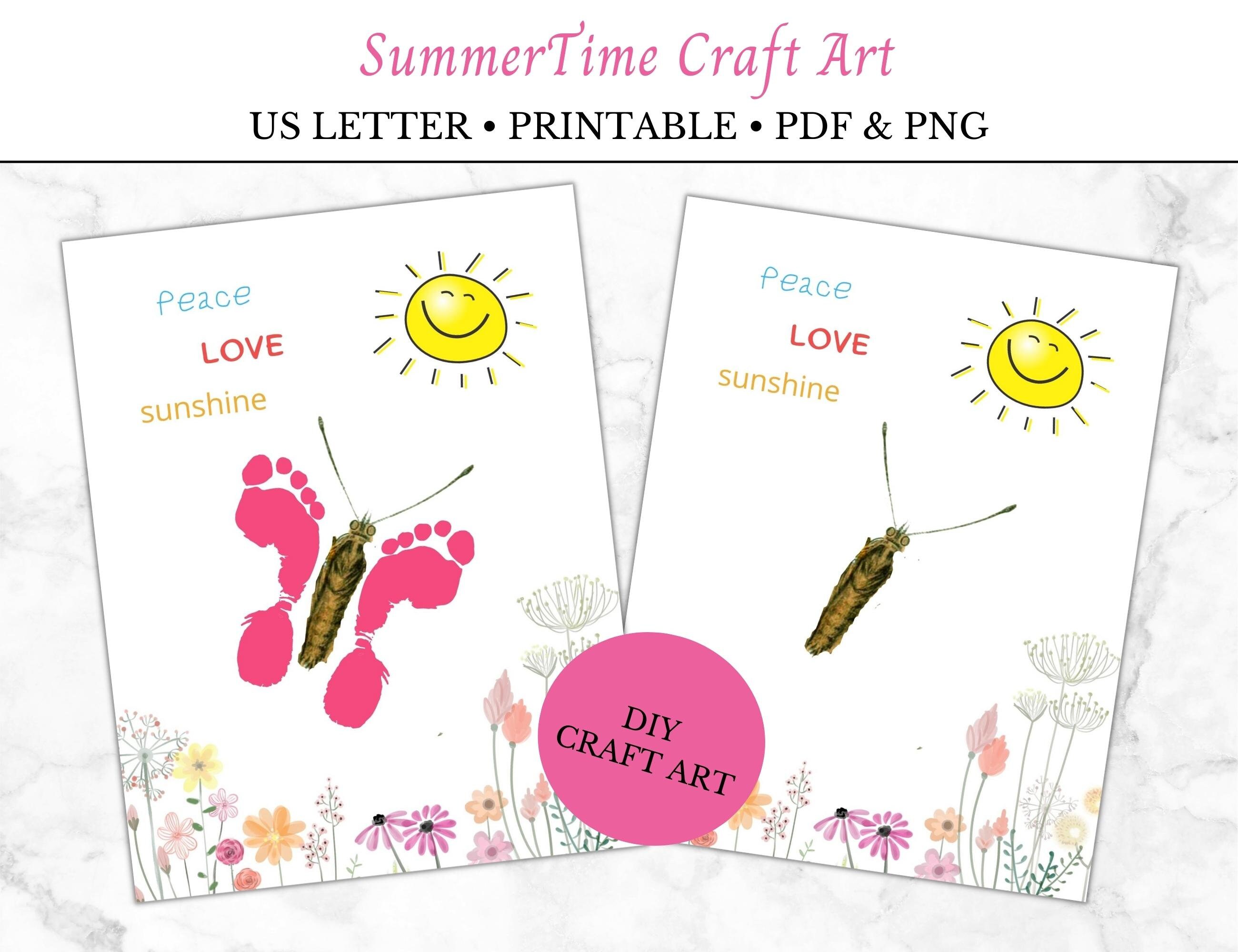 Summertime Handprint Art Bundle, DIY Craft for Kids, Handprint ...
