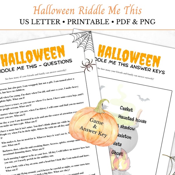 Halloween Riddle - Etsy