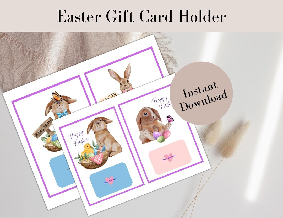 Easter Gift Card Holders Printable - Etsy