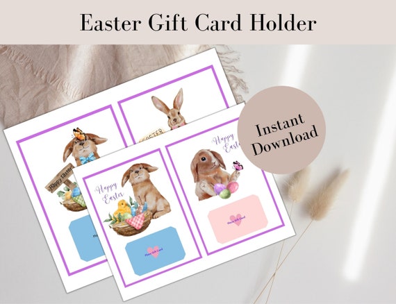 Easter Gift Card Holders Printable - Etsy