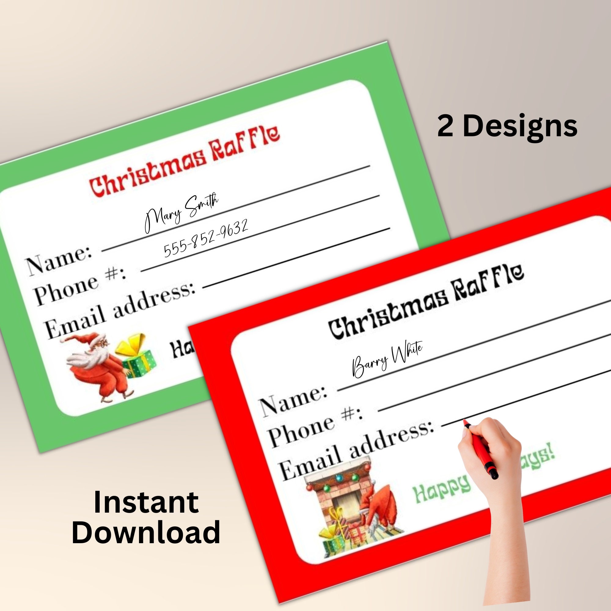 Holiday Party Printable Raffle Tickets: A Festive Way to Celebrate ...