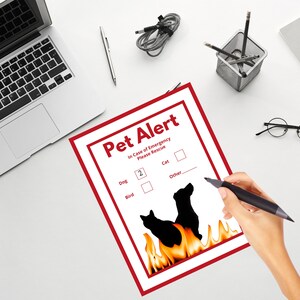 Printable Pet Alert Sign - Etsy