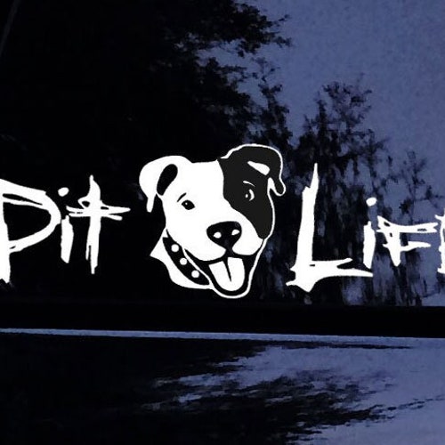Pit Life Smiley Pittie Face Pitbull Dog Sticker Vinyl Car - Etsy