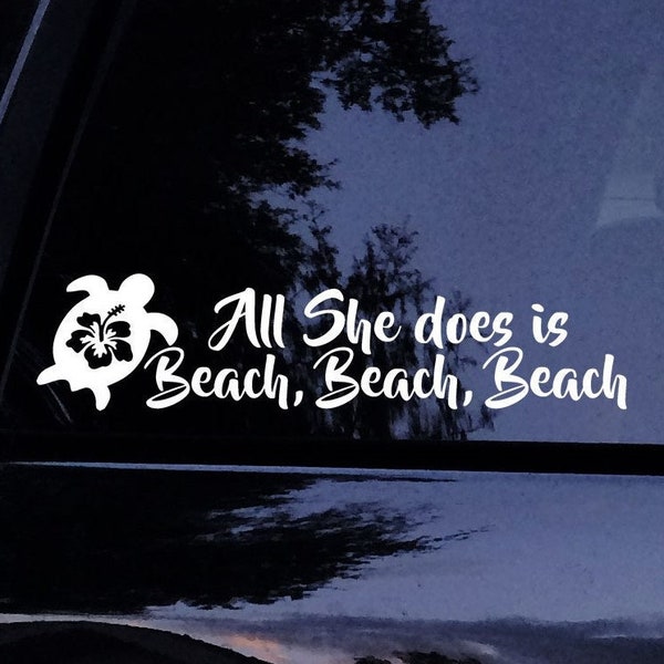 Beach Car Decal - Etsy