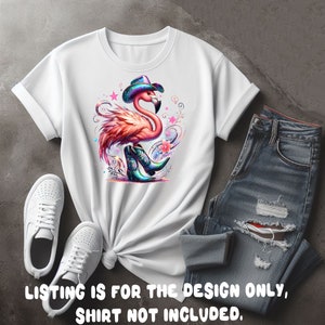 Flamingo Bird in Cowboy Boots and Hat Cowgirl PNG Digital Download PNG ...