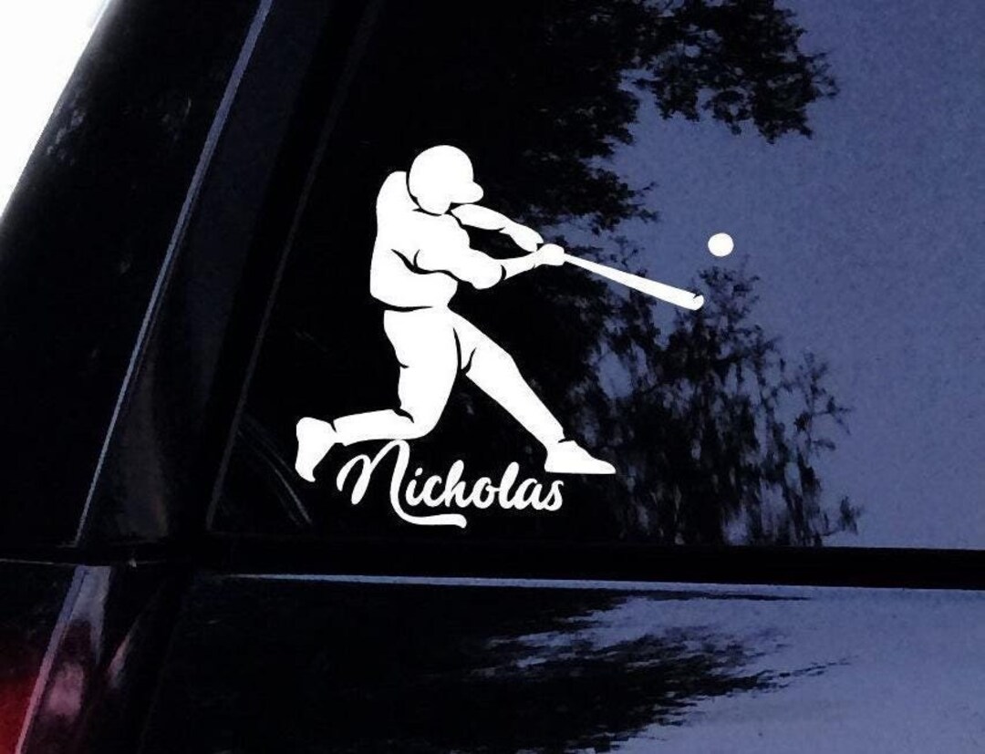 Baseball Decal - PERSONALIZED Baseball Batter Decal Sticker - Baseball ...