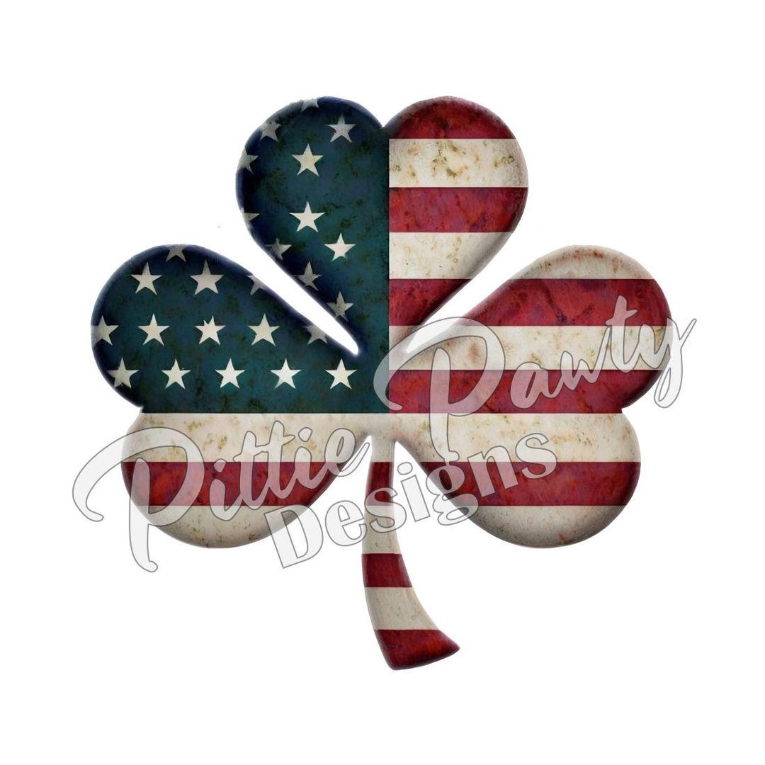 American Shamrock PNG Digital Download - American Flag Celtic Knot ...