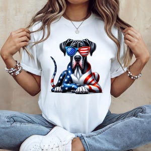 Great Dane PNG Digital Download - Patriotic American Flag Great Dane ...
