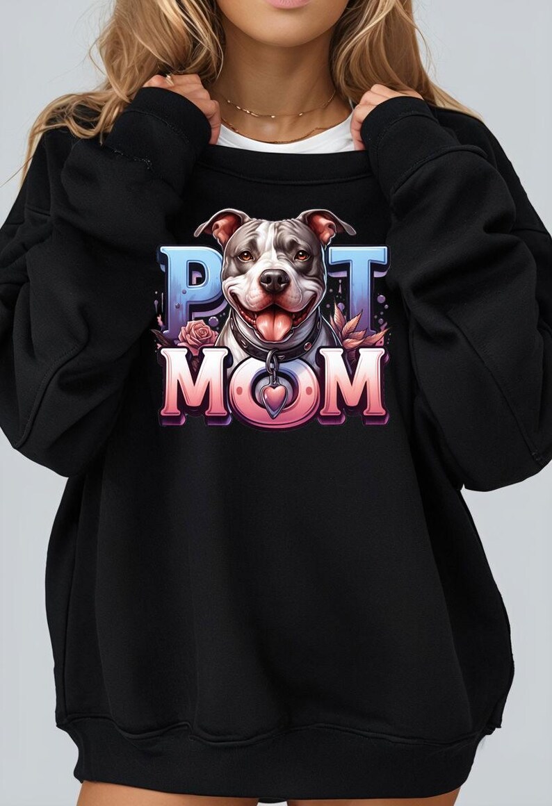 Pitbull PNG Digital Download - Pit Mom Happy Pitbull Dog - Pit Bull ...