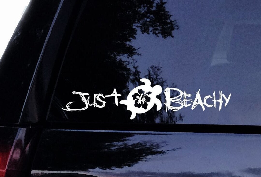 Just Beachy Beach Sand Dollar Tropical Sticker Vinyl Car Window Decal ...