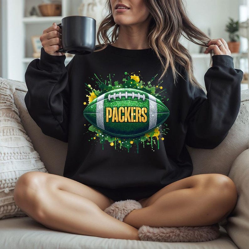 Packers PNG Digital Download - Sparkle Football Rhinestone Packers - 2 ...