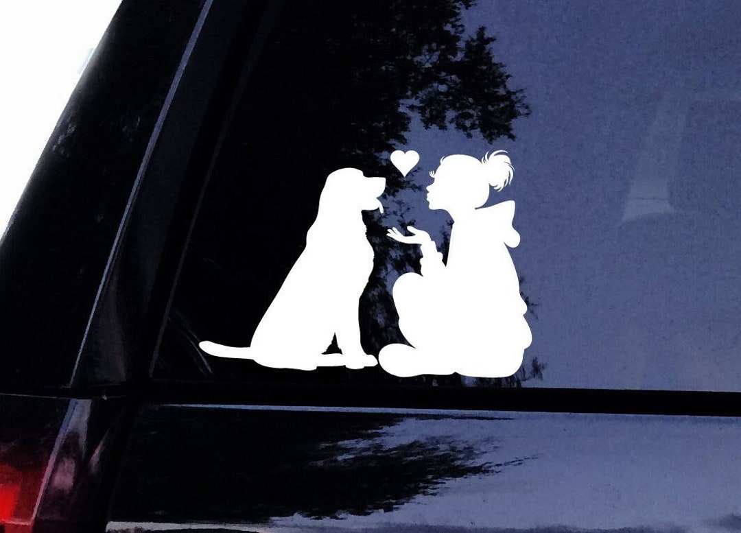 Lab Decal - Sitting Lady W/hoodie Loves Her SITTING Lab Labrador ...