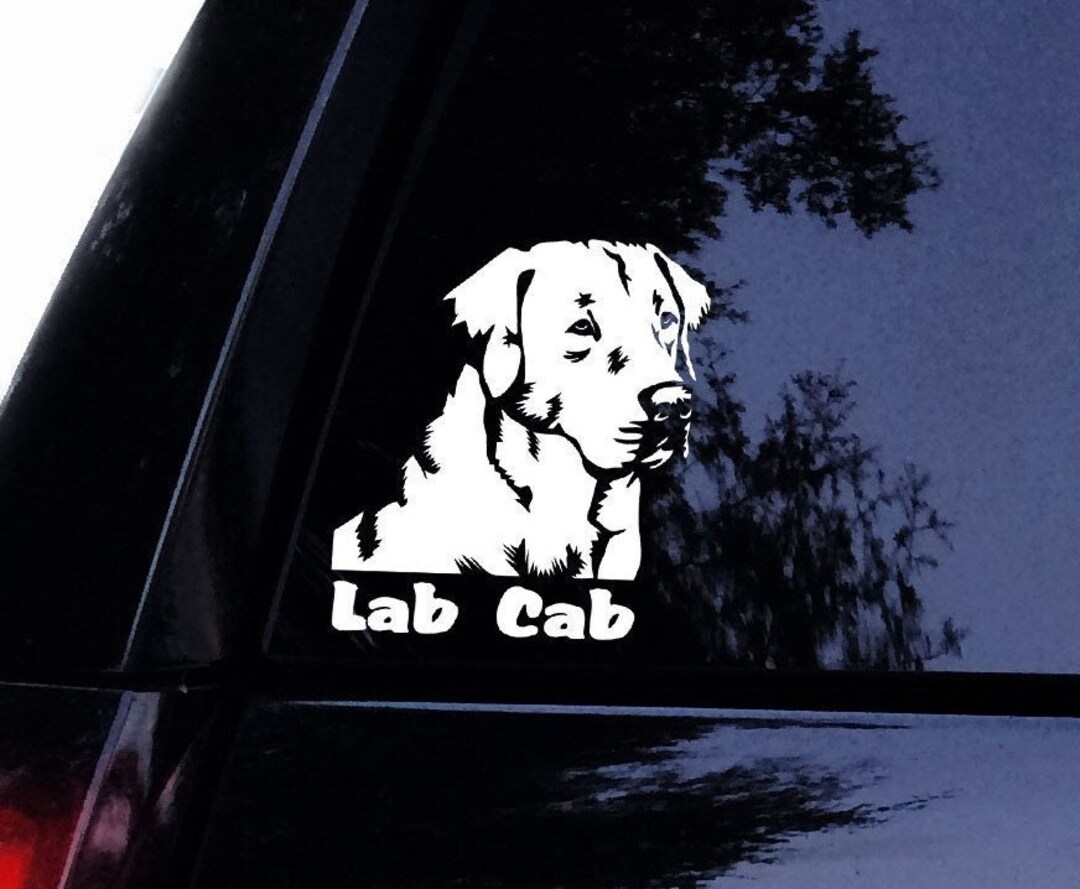 Lab Decal - Lab Cab Labrador Retriever Lab Dog Decal - Vinyl Car Window ...