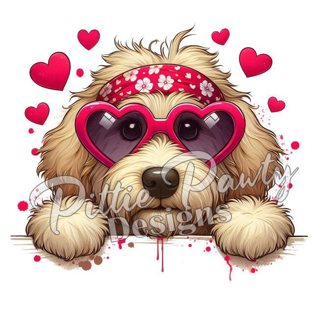 Goldendoodle PNG - Digital Download - Peeking Goldendoodle Floating ...