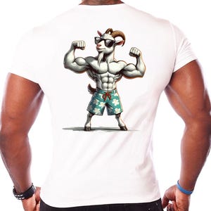 Goat PNG Digital Download - the Muscular Flexing Goat Bodybuilding PNG ...