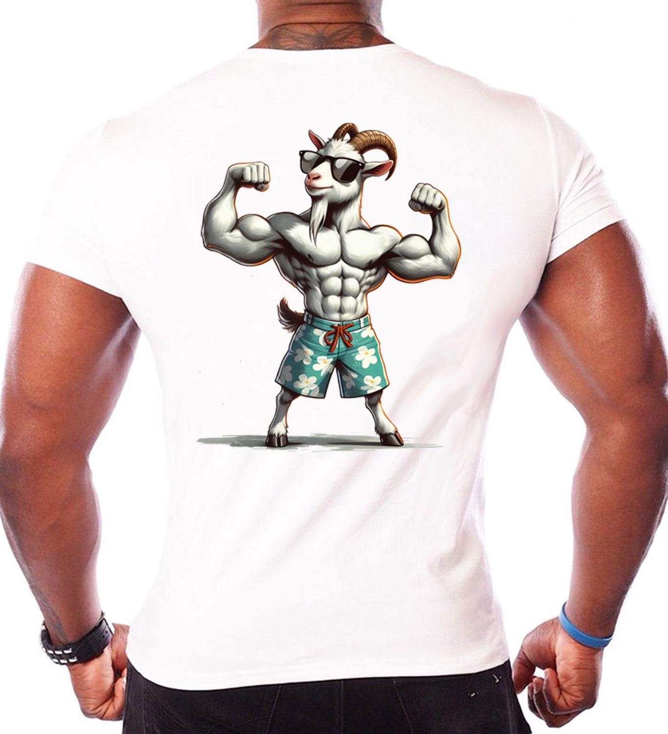 Goat PNG Digital Download - the Muscular Flexing Goat Bodybuilding PNG ...