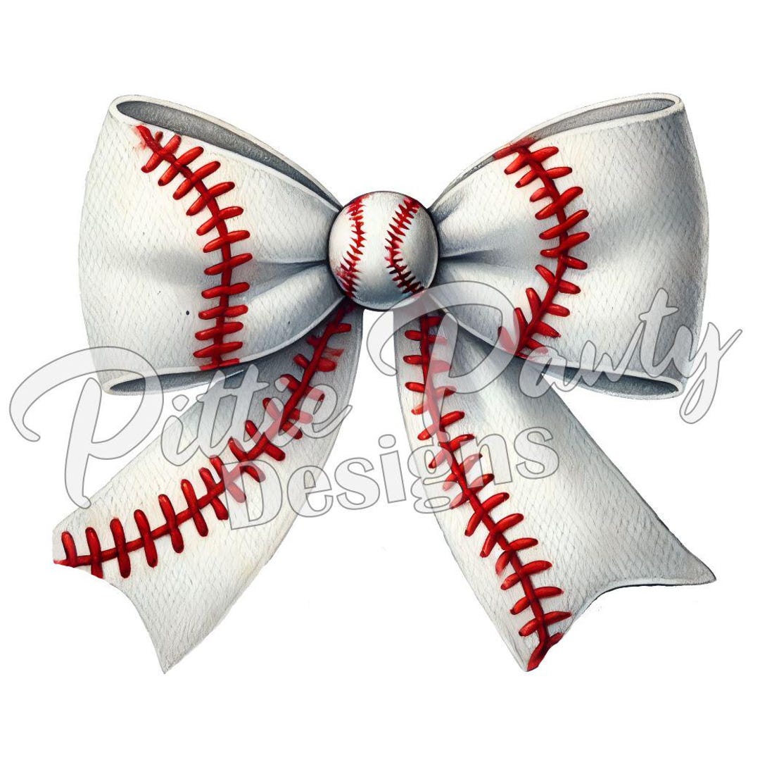 Baseball Coquette PNG Digital Download - Coquette Baseball Bow Ribbon ...