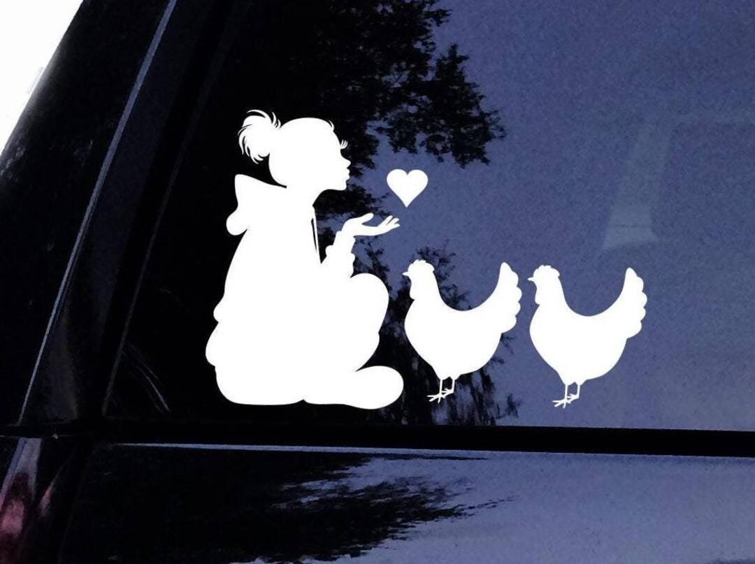 Chicken Decal - Hoodie Lady Loves Chickens - Farm Animals - Chicken Mom ...