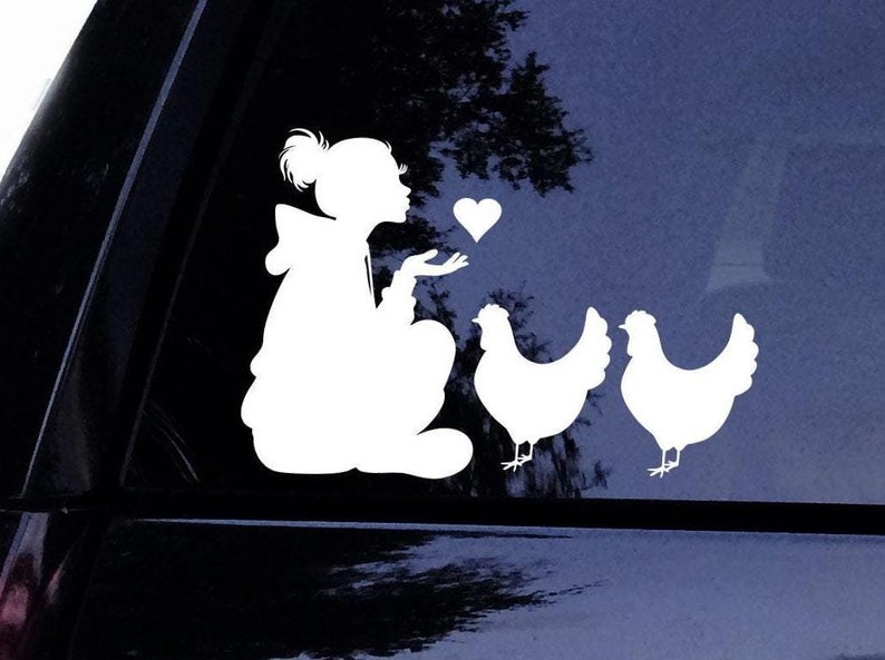 Chicken Decal - Hoodie Lady Loves Chickens - Farm Animals - Chicken Mom ...