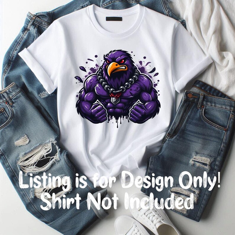 Raven Bird PNG Digital Download - Angry Purple Raven Bird Ruffled ...