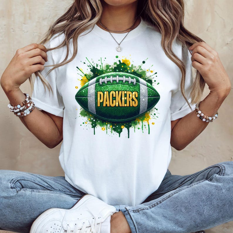 Packers PNG Digital Download - Sparkle Football Rhinestone Packers - 2 ...